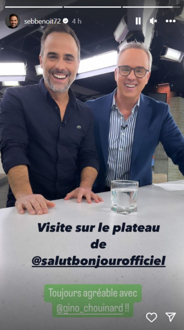 Sébastien Benoît annonce en direct de Salut Bonjour une grande ...