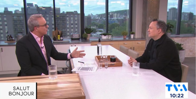 Gino Chouinard goûte à la vodka de Mike Ward en direct de Salut Bonjour ...