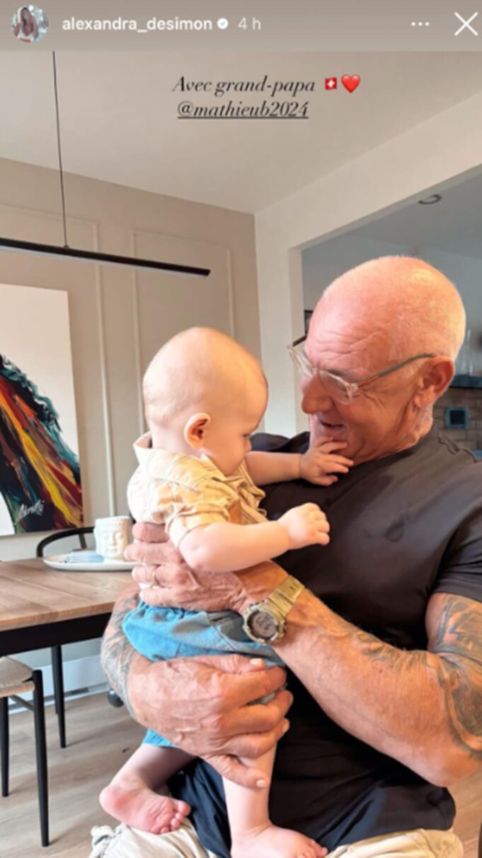 Mathieu Baron publie une photo de son père avec son fils dans les bras - Vedette Québec