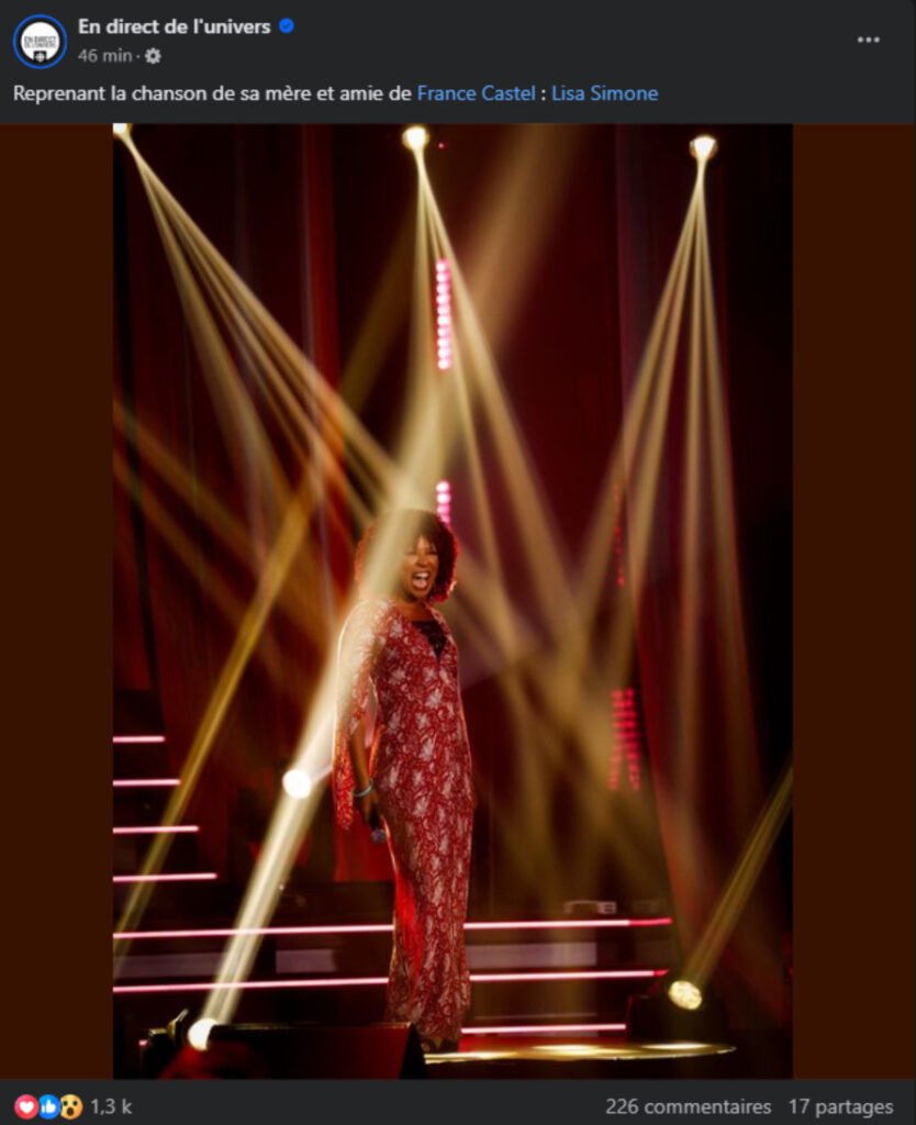 France Castel craque en direct durant son En direct de l’univers ...