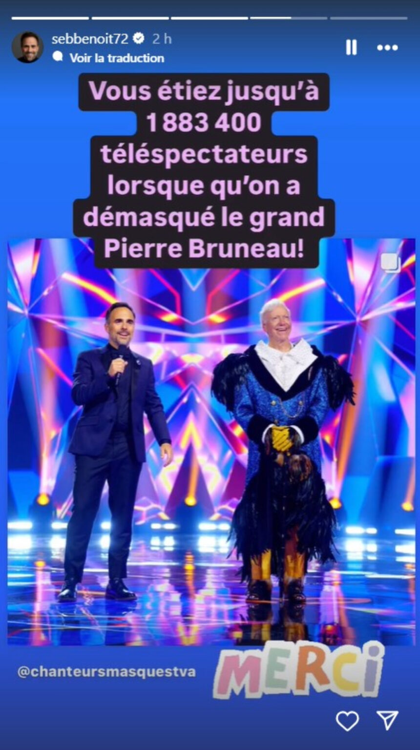 Sébastien Benoit dévoile les cotes d'écoute du dernier épisode de ...