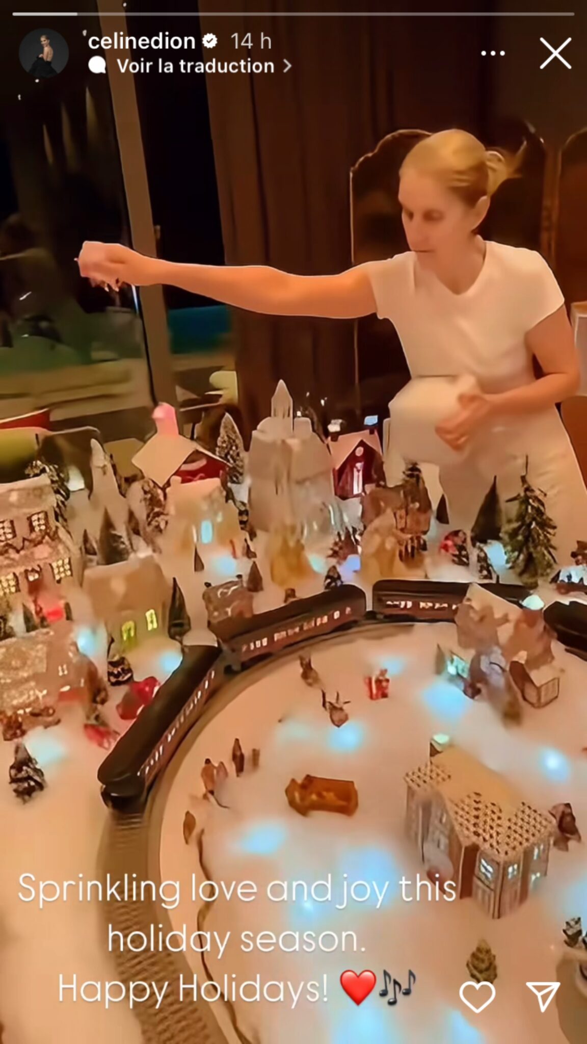 Céline Dion partage toutes les images de son village de Noël et c’est ...