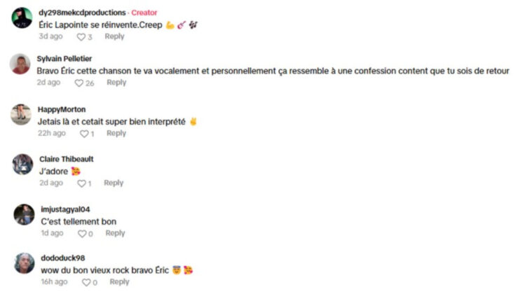 Éric Lapointe fait réagir après une prestation mitigée en concert ...