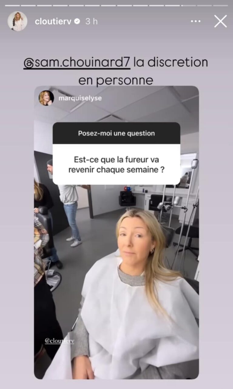 Véronique Cloutier fait une précision sur La Fureur - Vedette Québec