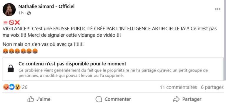 Furieuse, Nathalie Simard sort et dit ce qu'elle pense - Vedette Québec Furieuse, Nathalie Simard sort et dit ce qu'elle pense - Vedette Québec