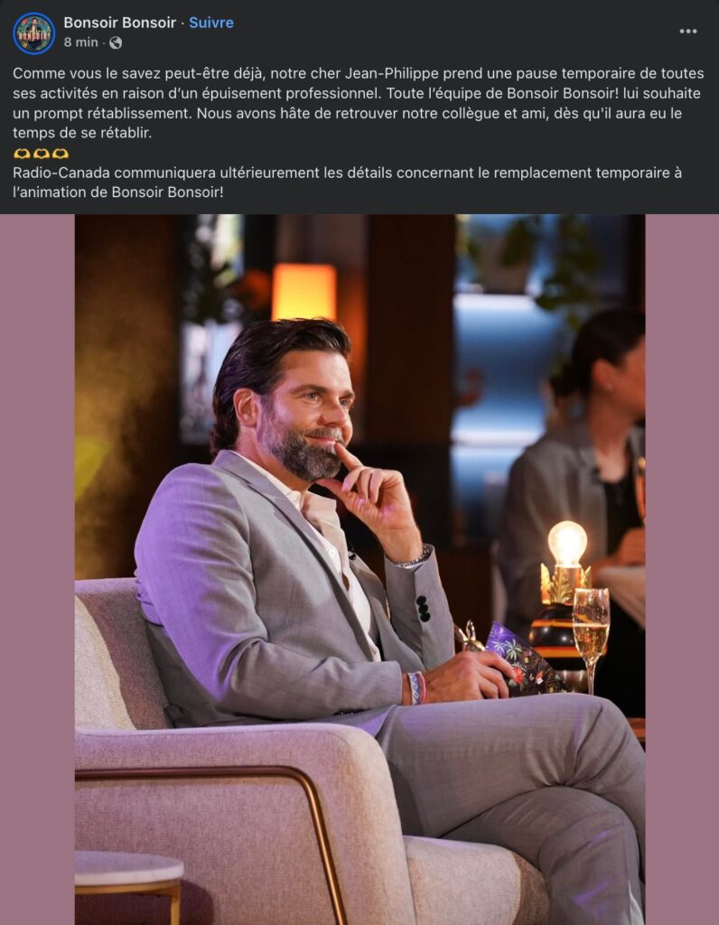 On connaît enfin la raison de l'arrêt forcé de Jean-Philippe Wauthier - Vedette Québec