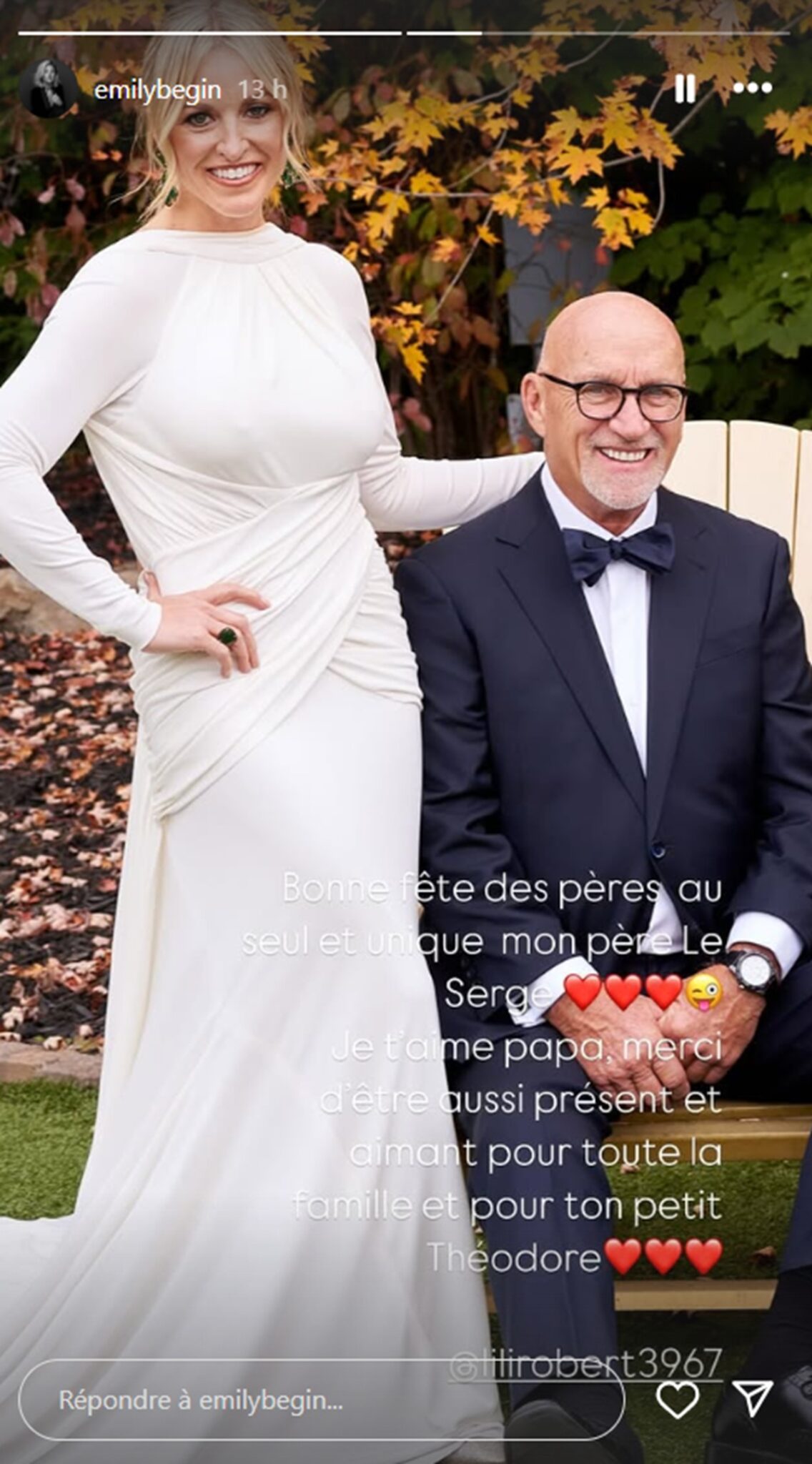 Émily Bégin partage de rares photos de son chum et son papa pour la ...