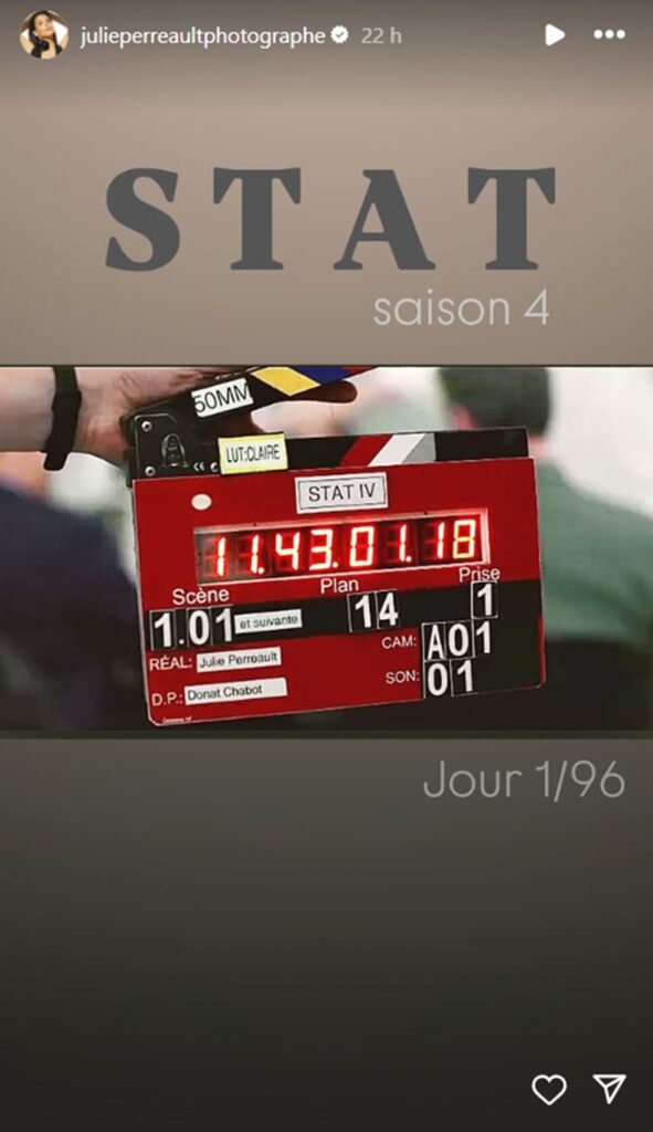 Julie Perreault publie la première photo de la nouvelle saison de STAT et plusieurs se posent ...