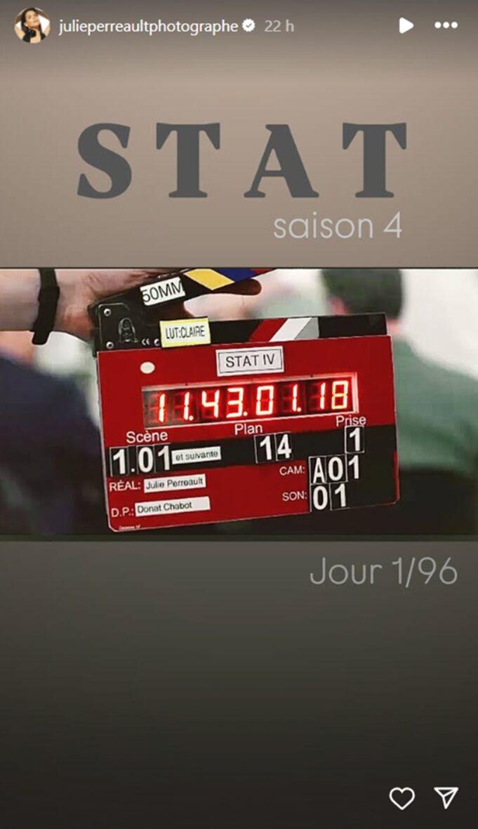 Julie Perreault publie la première photo de la nouvelle saison de STAT ...