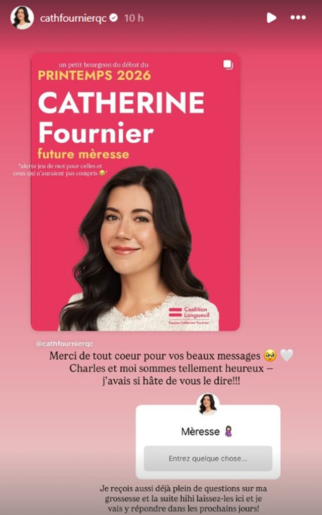 La mairesse de Longueuil Catherine Fournier annonce qu'elle est enceinte de son premier enfant ...