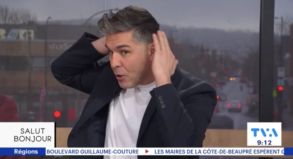 Mathieu Roy montre sa nouvelle coupe de cheveux à Salut Bonjour et ça ...