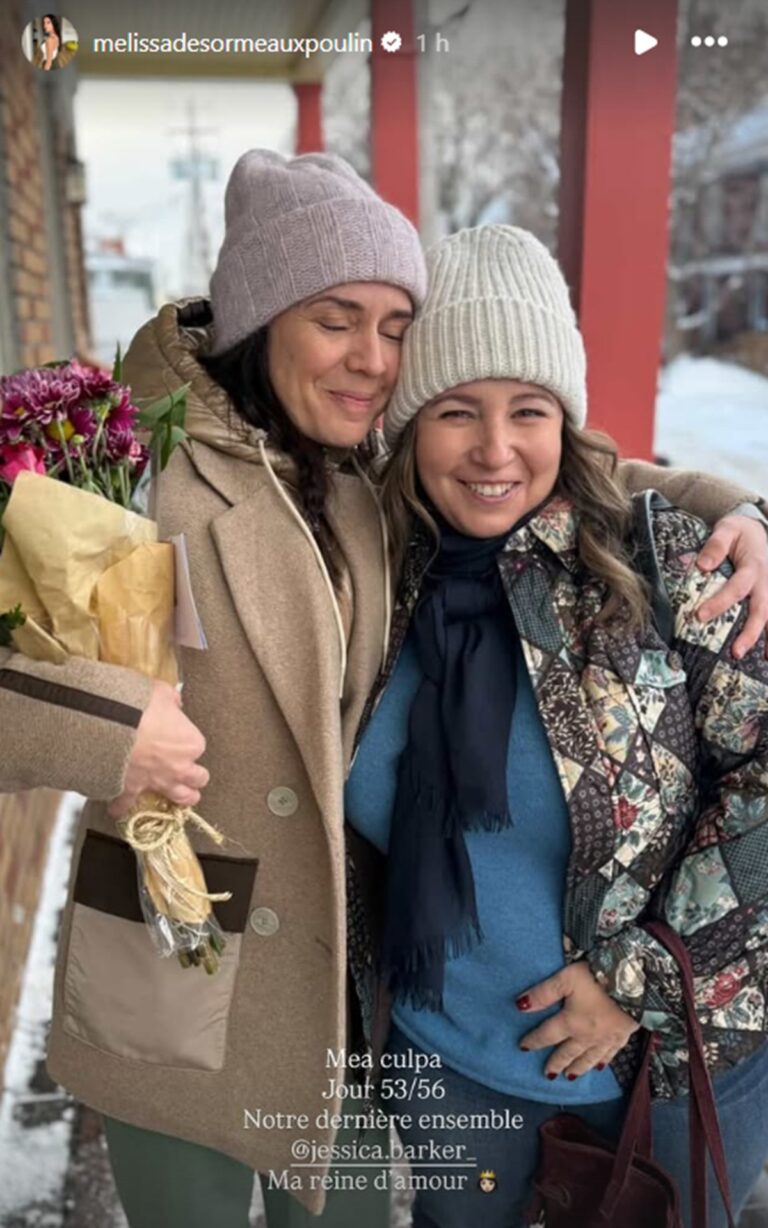Mélissa Désormeaux-Poulin publie une photo avec son amie Jessica Barker ...