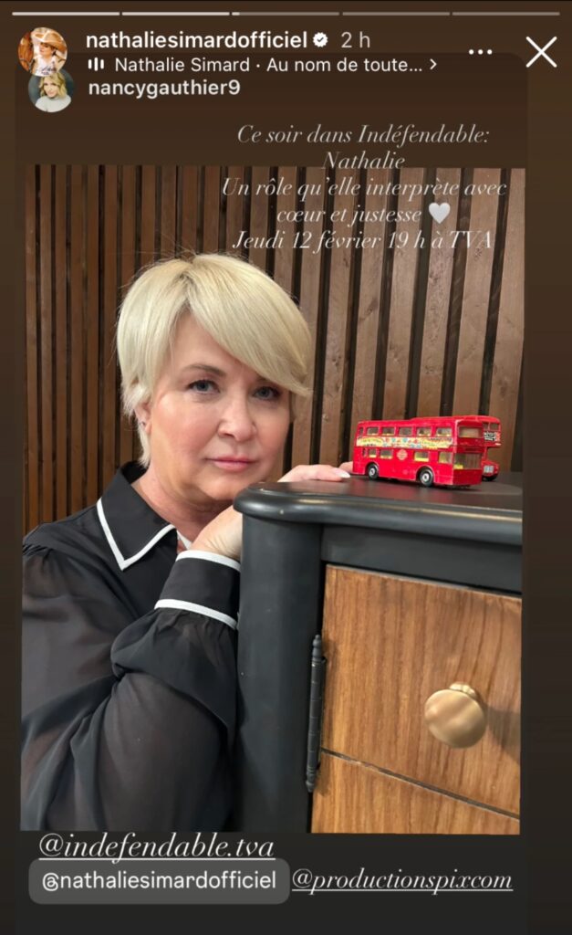 Nathalie Simard envoie un message avant son arrivée dans Indéfendable ...