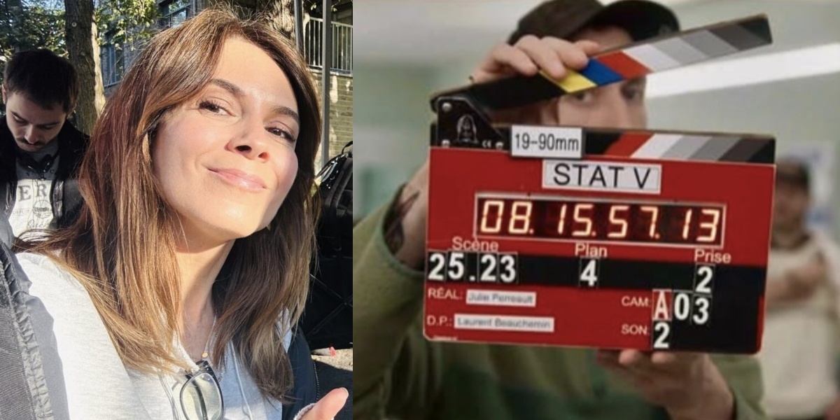 Julie Perreault publie une photo sur le plateau de STAT - Vedette Québec